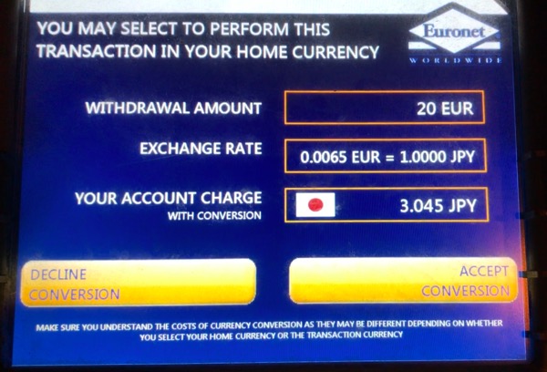 Euronet ATMs - cost? - Albufeira Forum - Tripadvisor